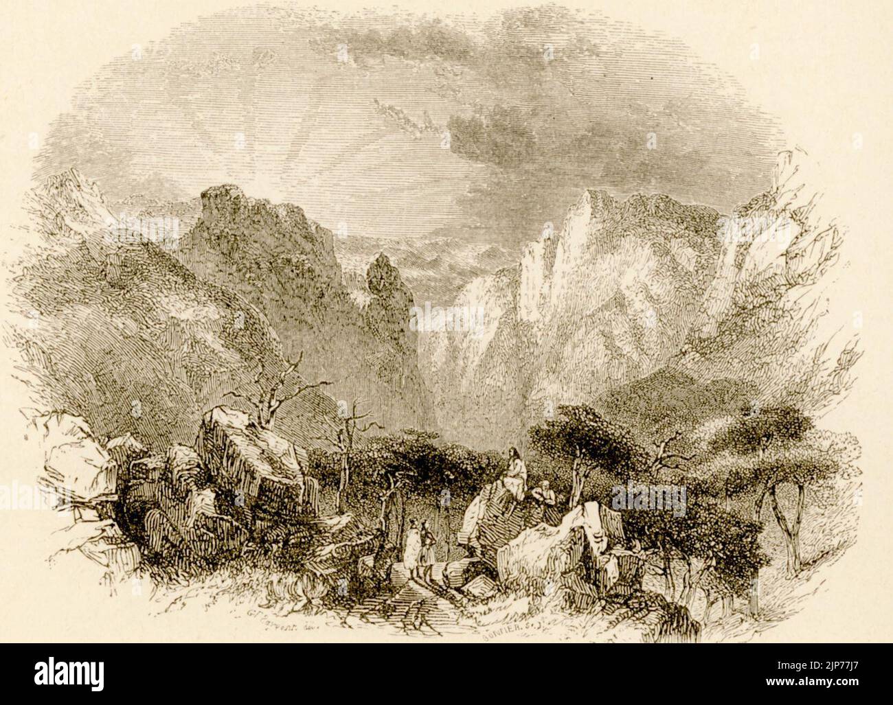 The Pass of Phyle - Wordsworth Christopher - 1882 Stock Photo - Alamy