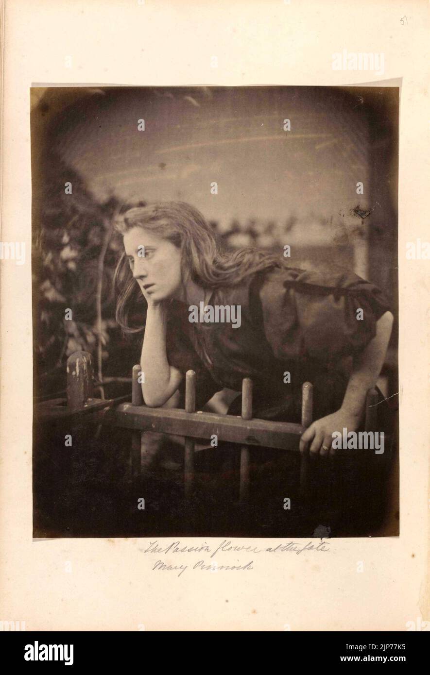 The Passion Flower at the Gate by Julia Margaret Cameron Stock Photo ...