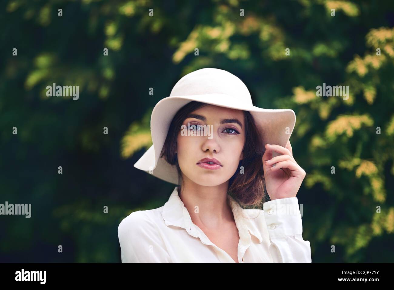 Beauty so sublime. Portrait of an attractive young woman wearing a ...