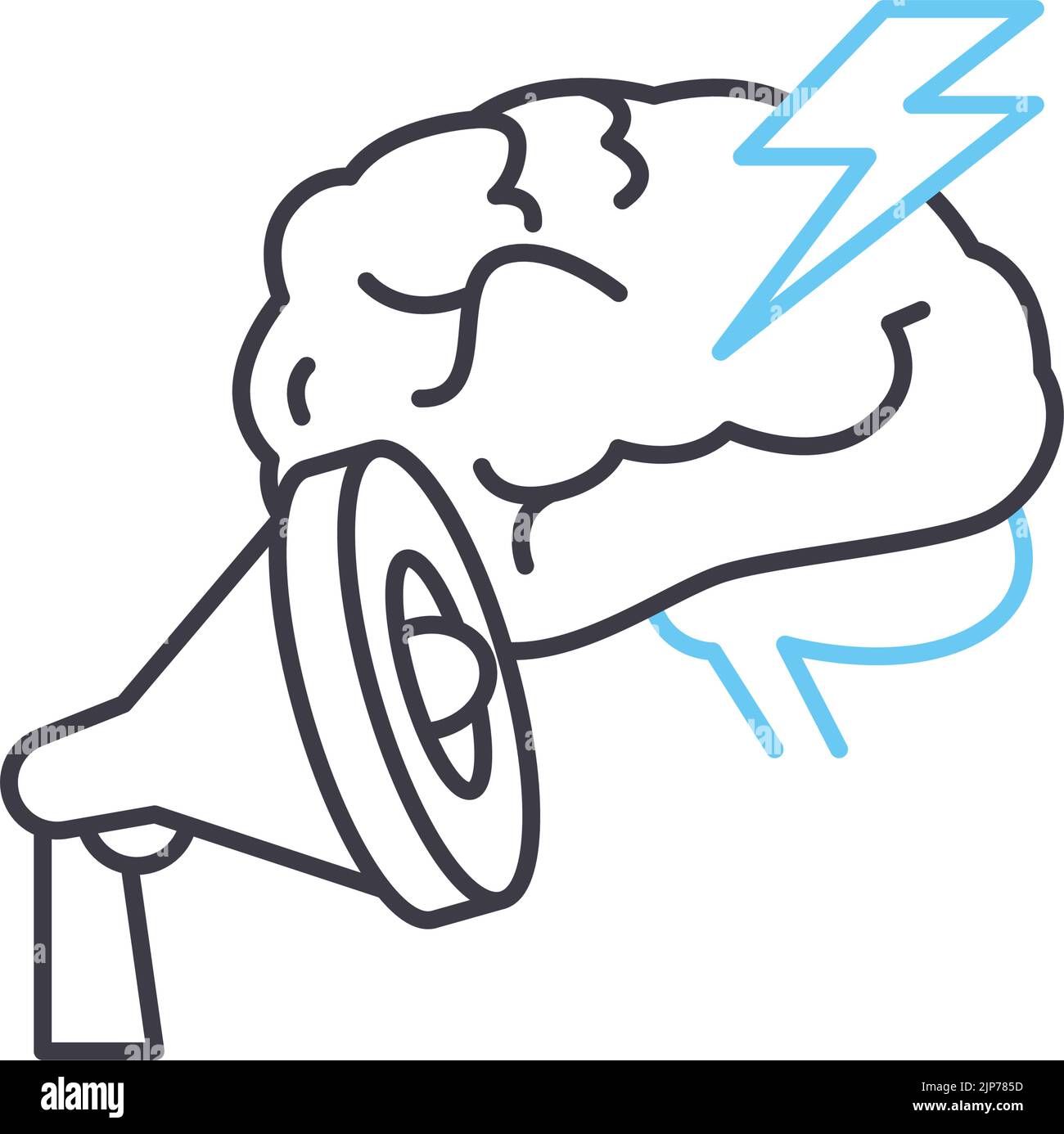 damage line icon, outline symbol, vector illustration, concept sign ...