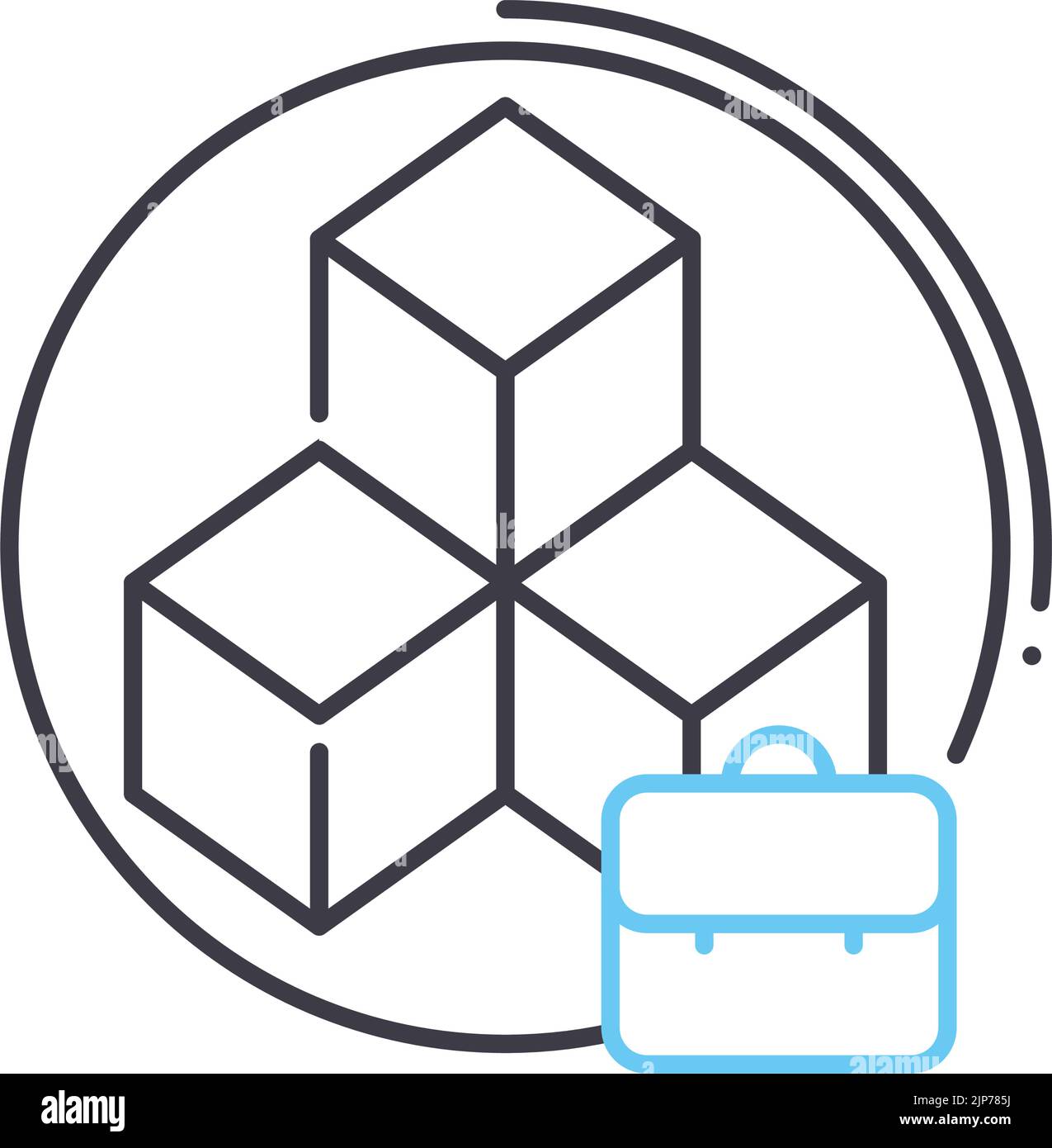 Business Model Line Icon Outline Symbol Vector Illustration Concept