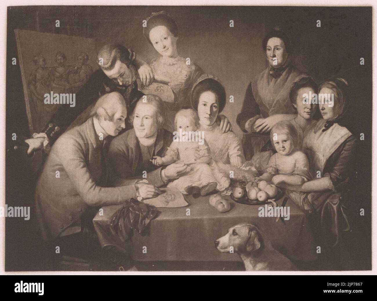 The Peale family) - Julius F. Sachse fecit Stock Photo - Alamy