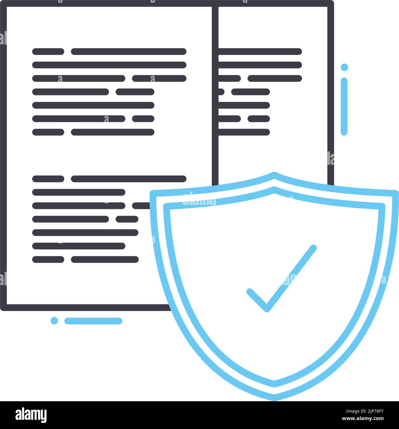 data validity line icon, outline symbol, vector illustration, concept ...