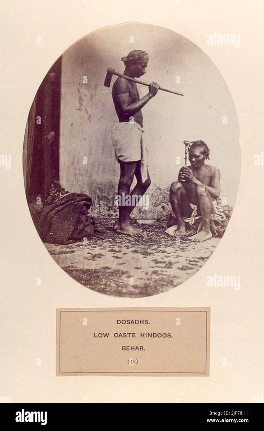 The People Of India 1868 Dosadhs Stock Photo - Alamy