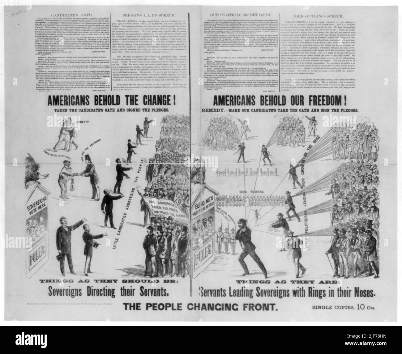 The People Changing Front. Political cartoon about the way things ...