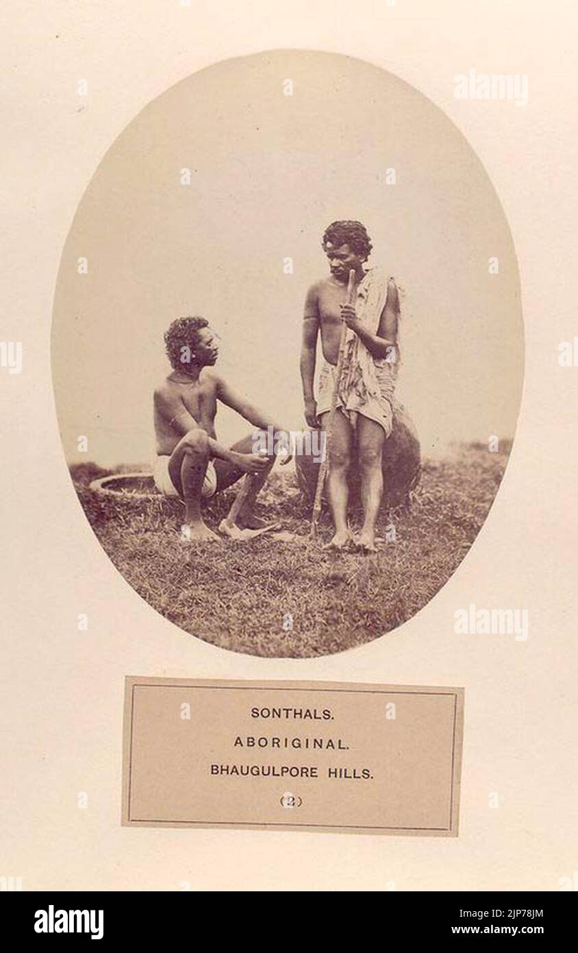 The People Of India 1868 Sonthals Stock Photo - Alamy