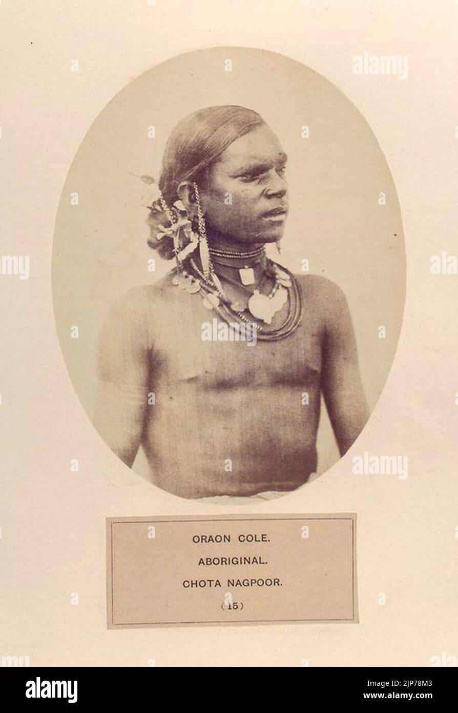 The People Of India 1868 Oraon Cole Stock Photo - Alamy