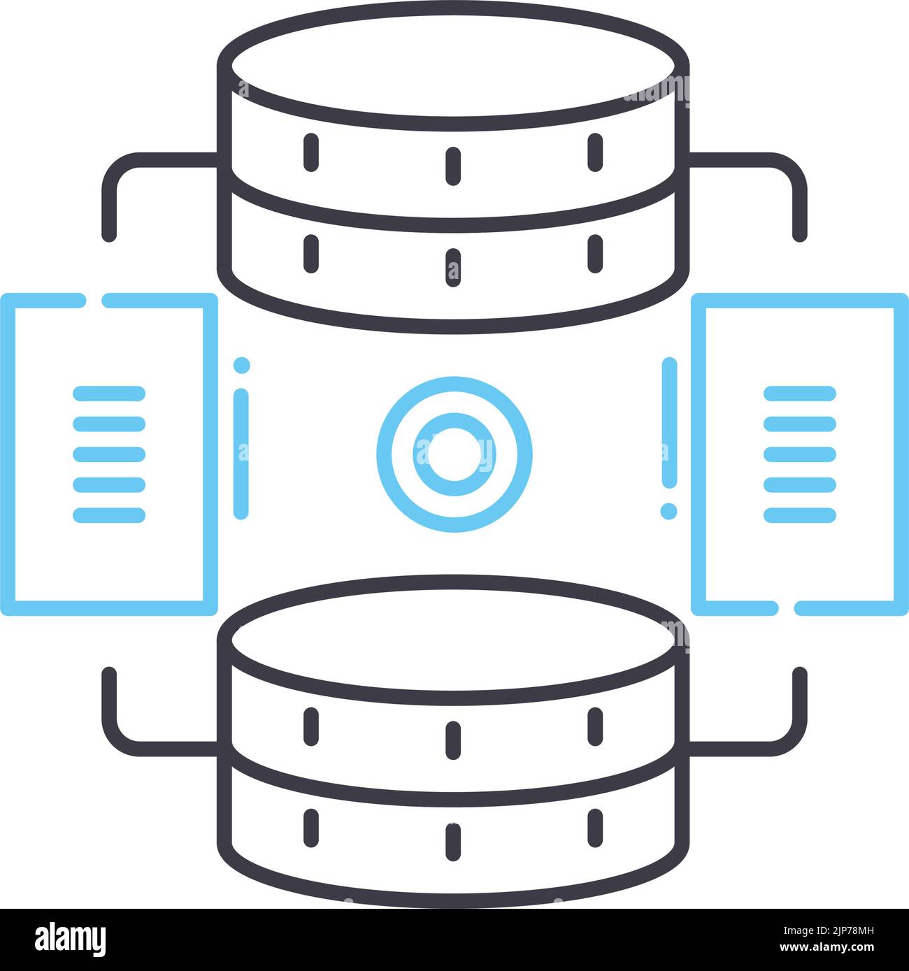 data network line icon, outline symbol, vector illustration, concept sign Stock Vector Image ...