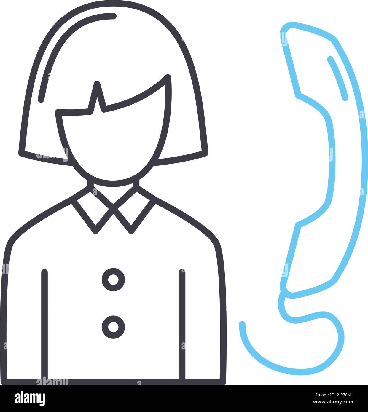 call support line icon, outline symbol, vector illustration, concept sign Stock Vector Image ...