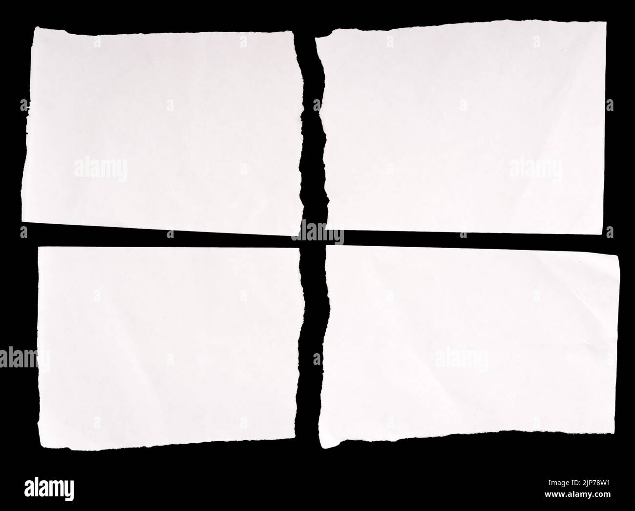 Torn paper on black background Stock Photo - Alamy