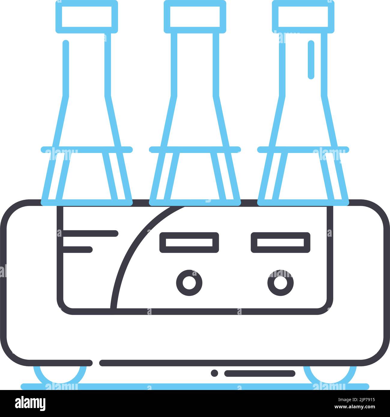 Drinking Production Line Icon Outline Symbol Vector Illustration