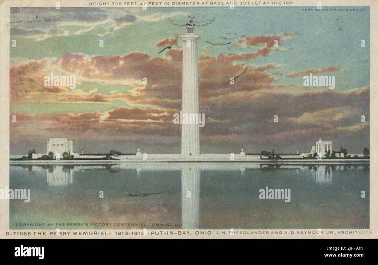 The Perry Memorial - 1813-1913 - Put-in-Bay, Ohio. J.H. Freedlander and ...
