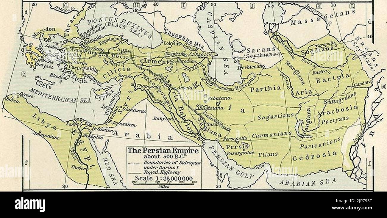The Persian Empire about 500 B.C. (William R. Shepherd Stock Photo - Alamy