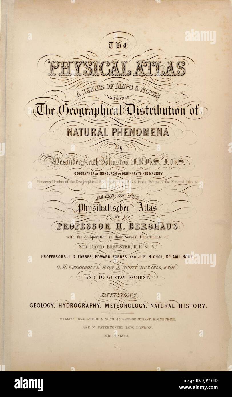 The physical atlas - a series of maps & notes illustrating the ...