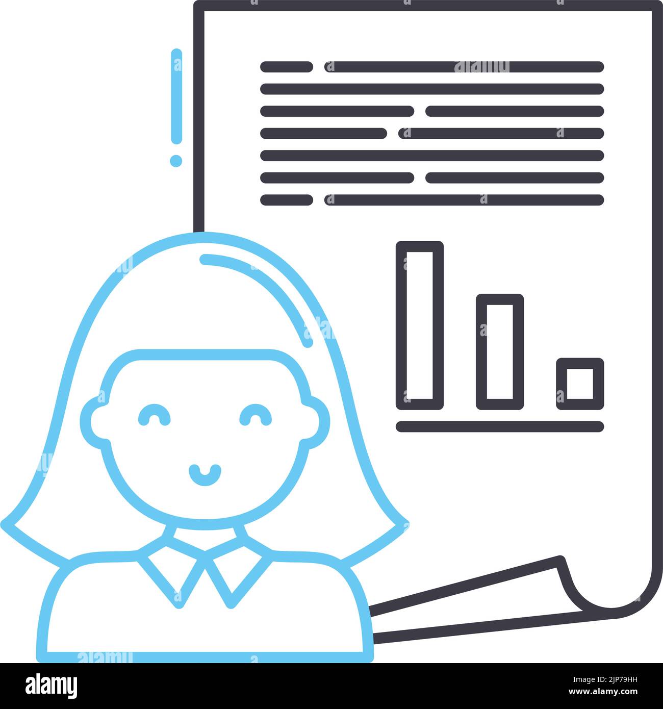 employee line icon, outline symbol, vector illustration, concept sign ... employee line icon, outline symbol, vector illustration, concept sign ...