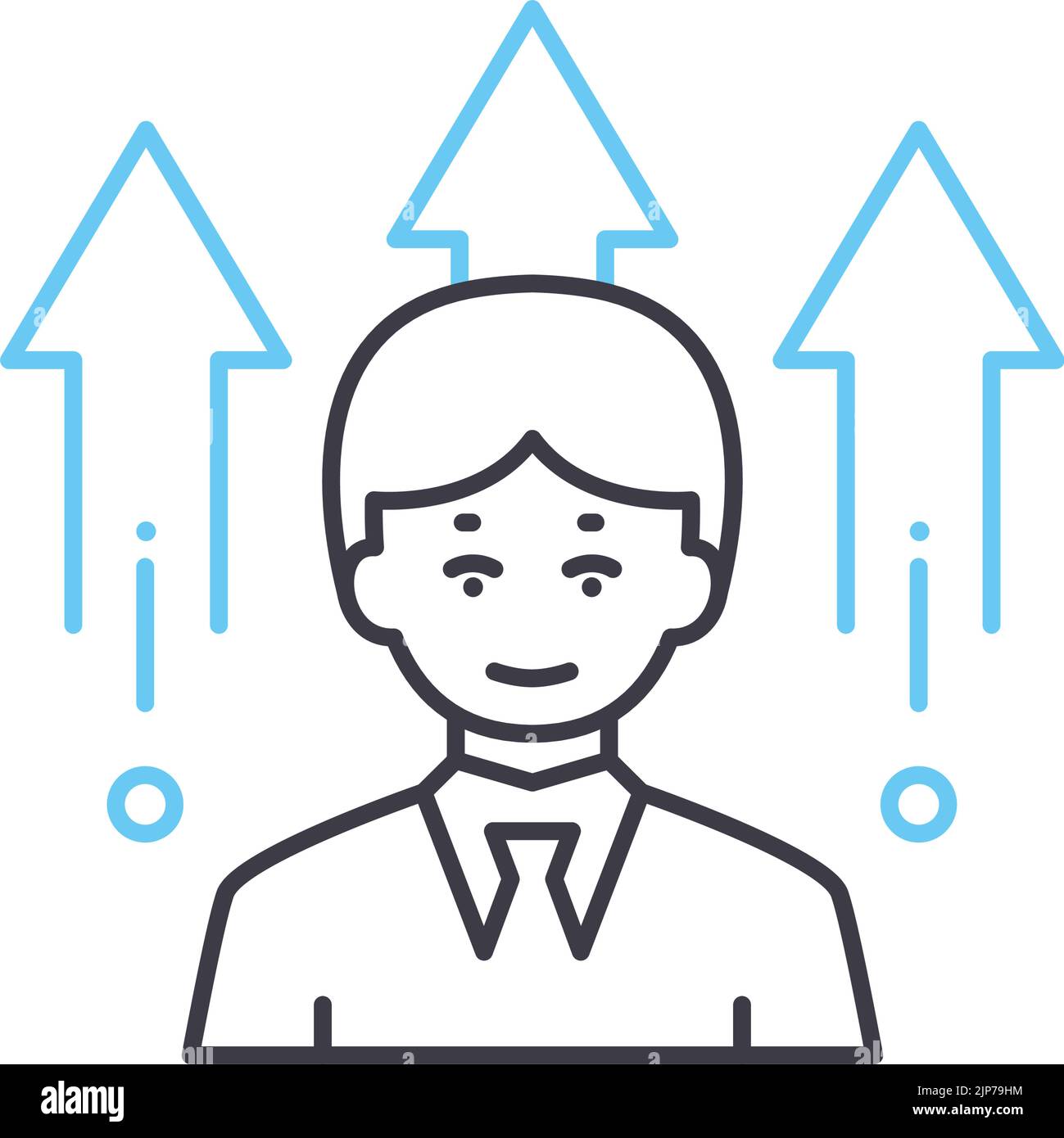 business opportunity line icon, outline symbol, vector illustration ...