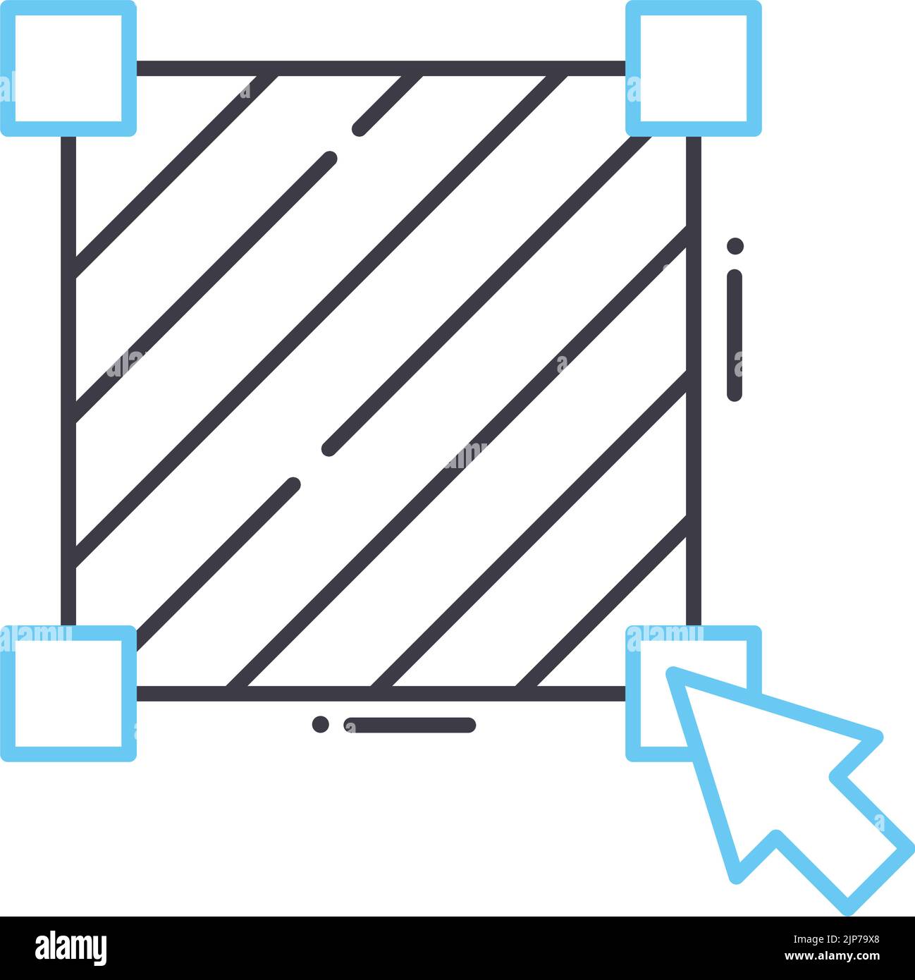 choose the area line icon, outline symbol, vector illustration, concept sign Stock Vector Image ...