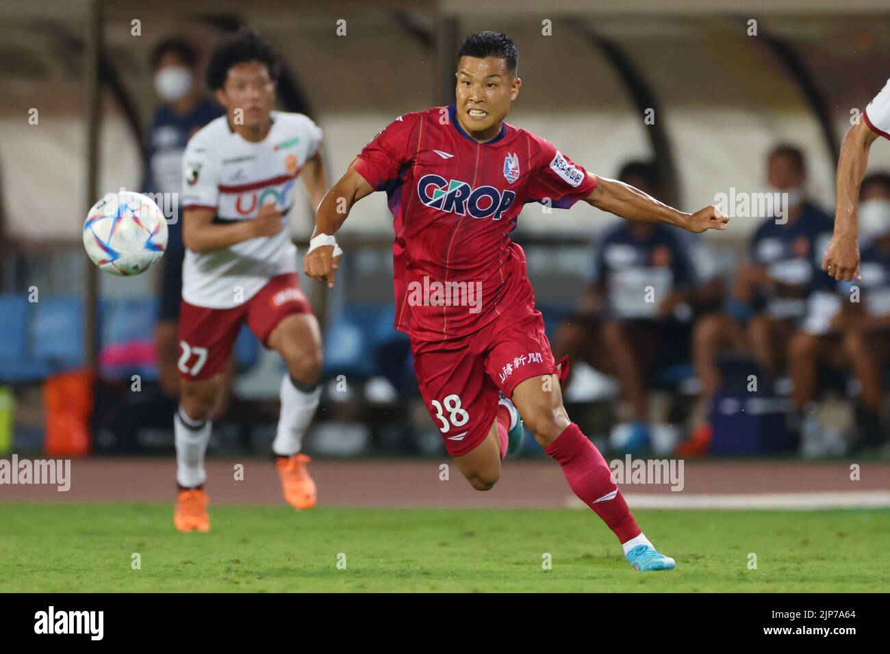 City Light Stadium, Okayama, Japan. 13th Aug, 2022. Ryo Nagai (Fagiano ...