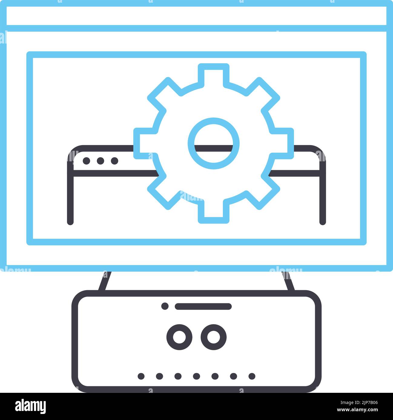 engineering line icon, outline symbol, vector illustration, concept ...