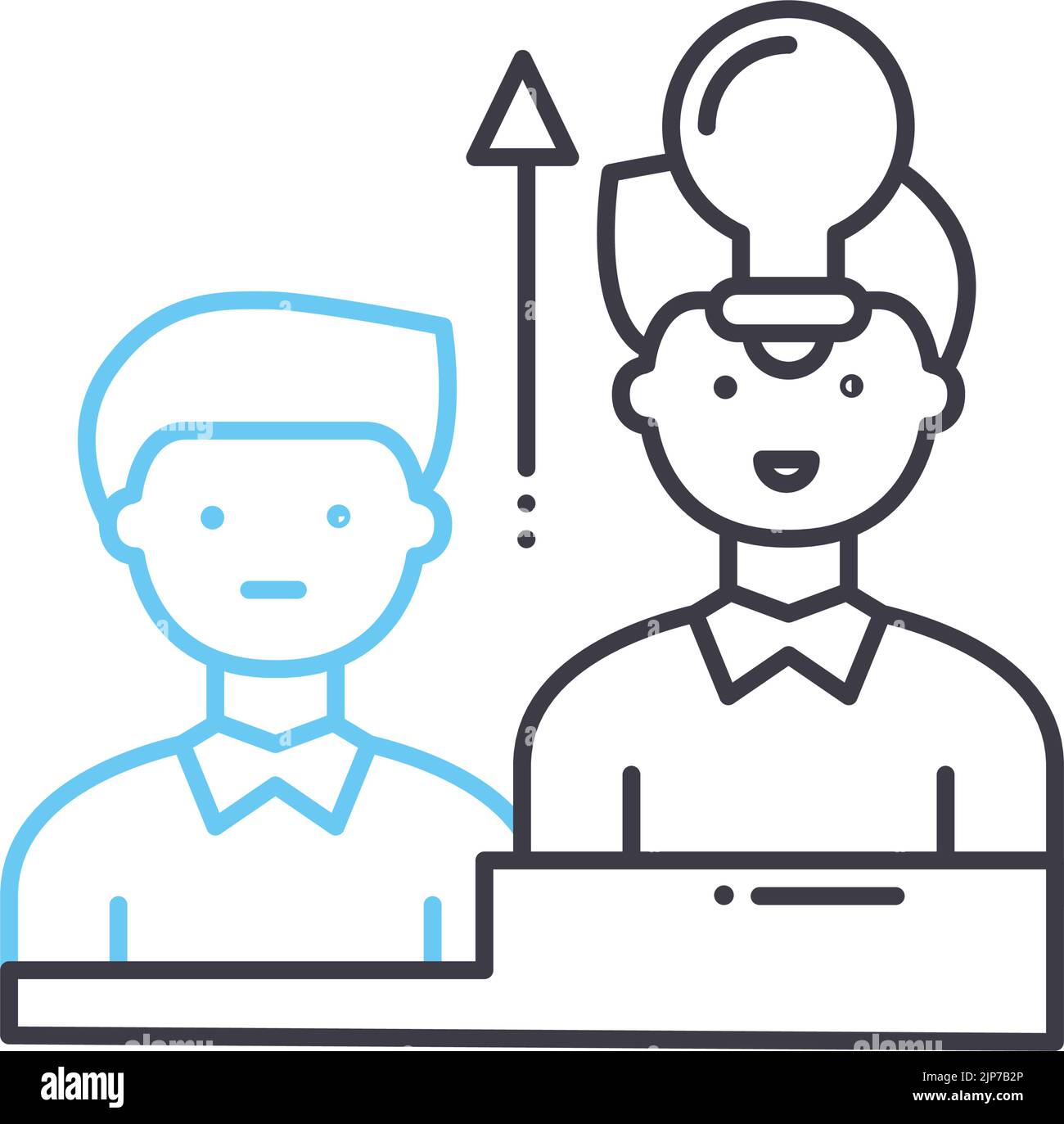 competitive advantages line icon, outline symbol, vector illustration ...