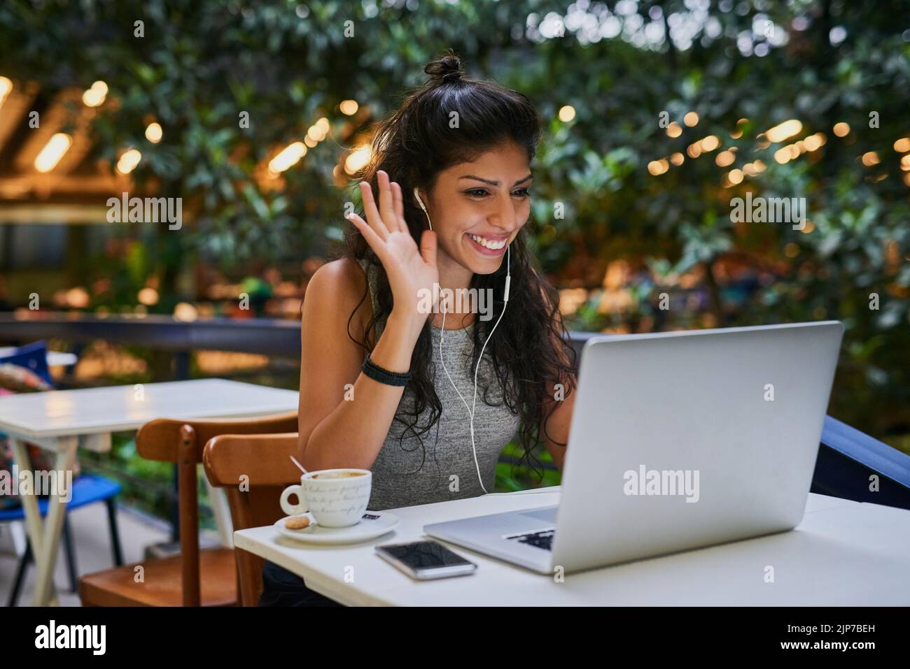 Making connections with people all around the world. an attractive ...