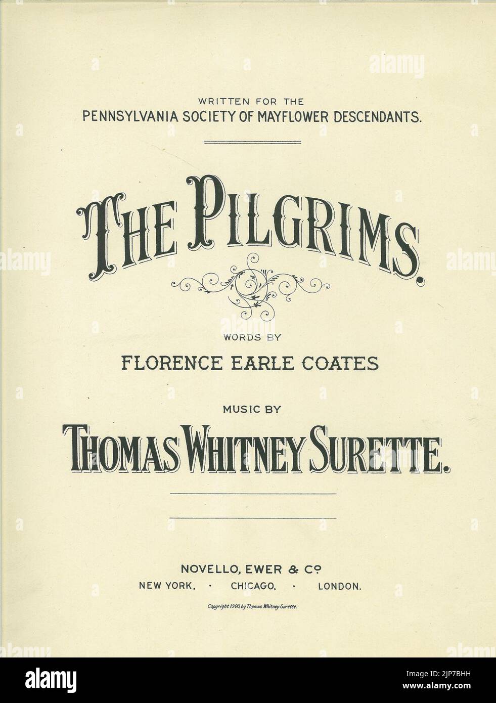 The Pilgrims by Florence Earle Coates Thomas Whitney Surette 1900 Stock ...