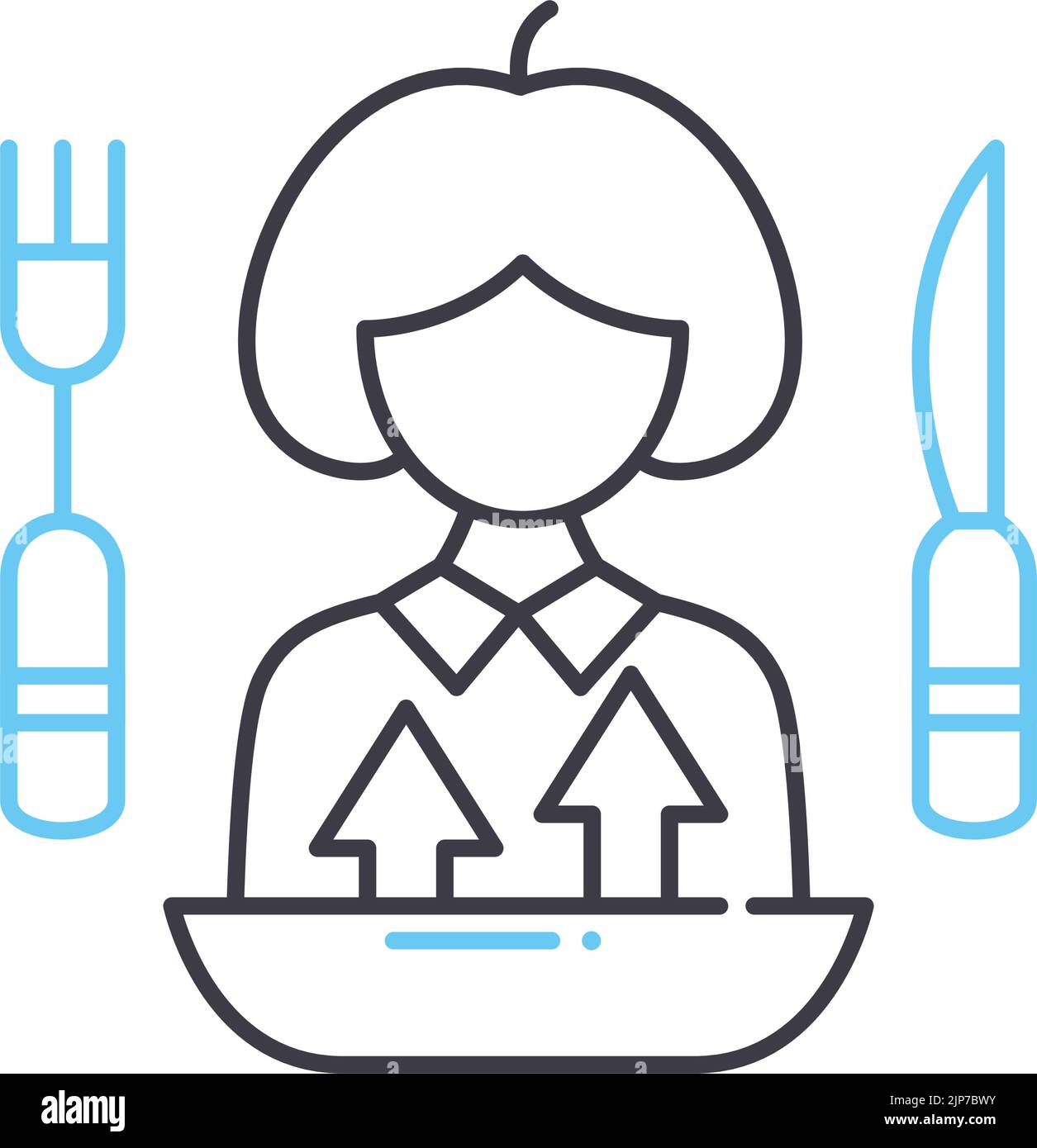 Consumption Line Icon Outline Symbol Vector Illustration Concept