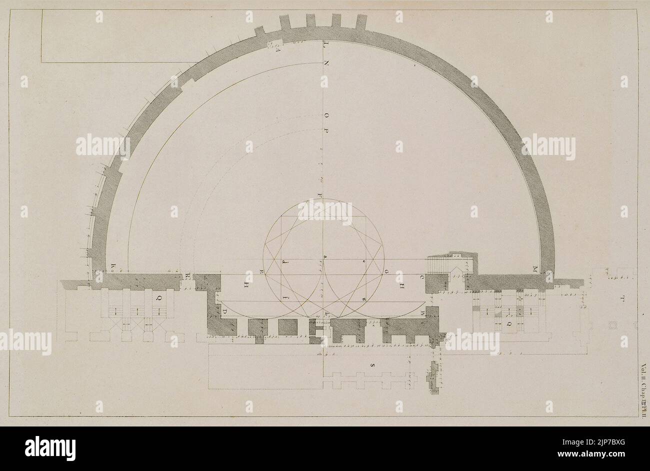 The plan - Stuart James & Revett Nicholas - 1787 Stock Photo - Alamy