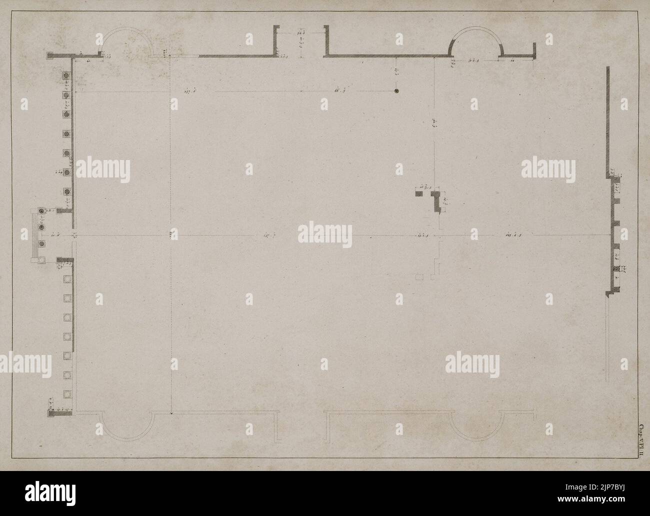 The plan of the building - Stuart James & Revett Nicholas - 1762 Stock ...
