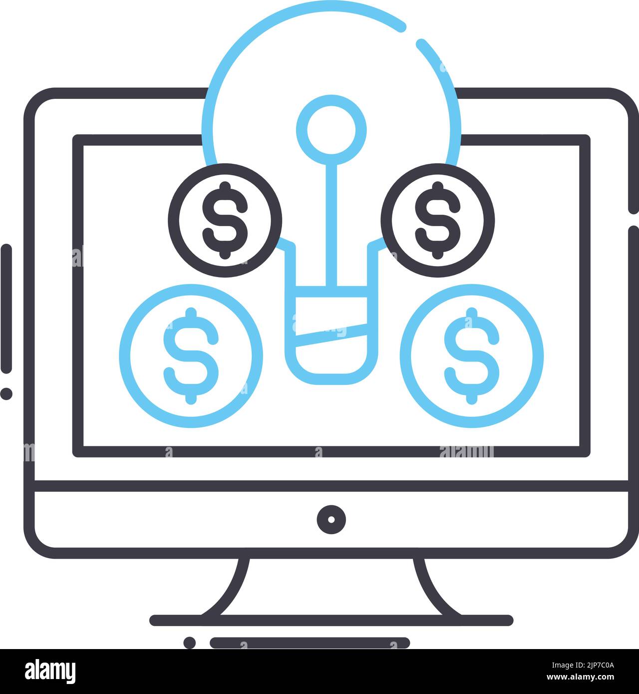 creative business project line icon, outline symbol, vector ...