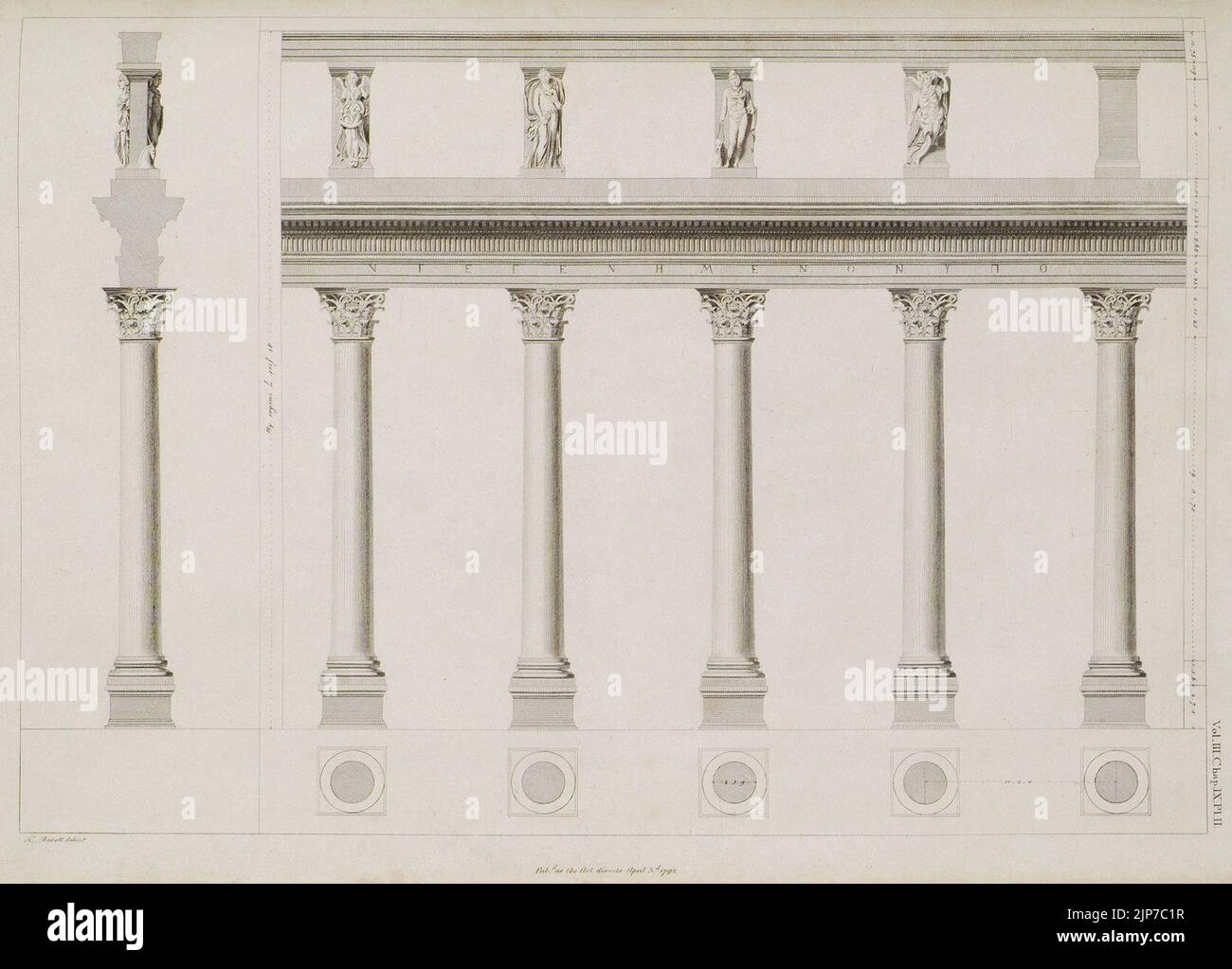 The plan, elevation and section of the Incantada - Stuart James ...