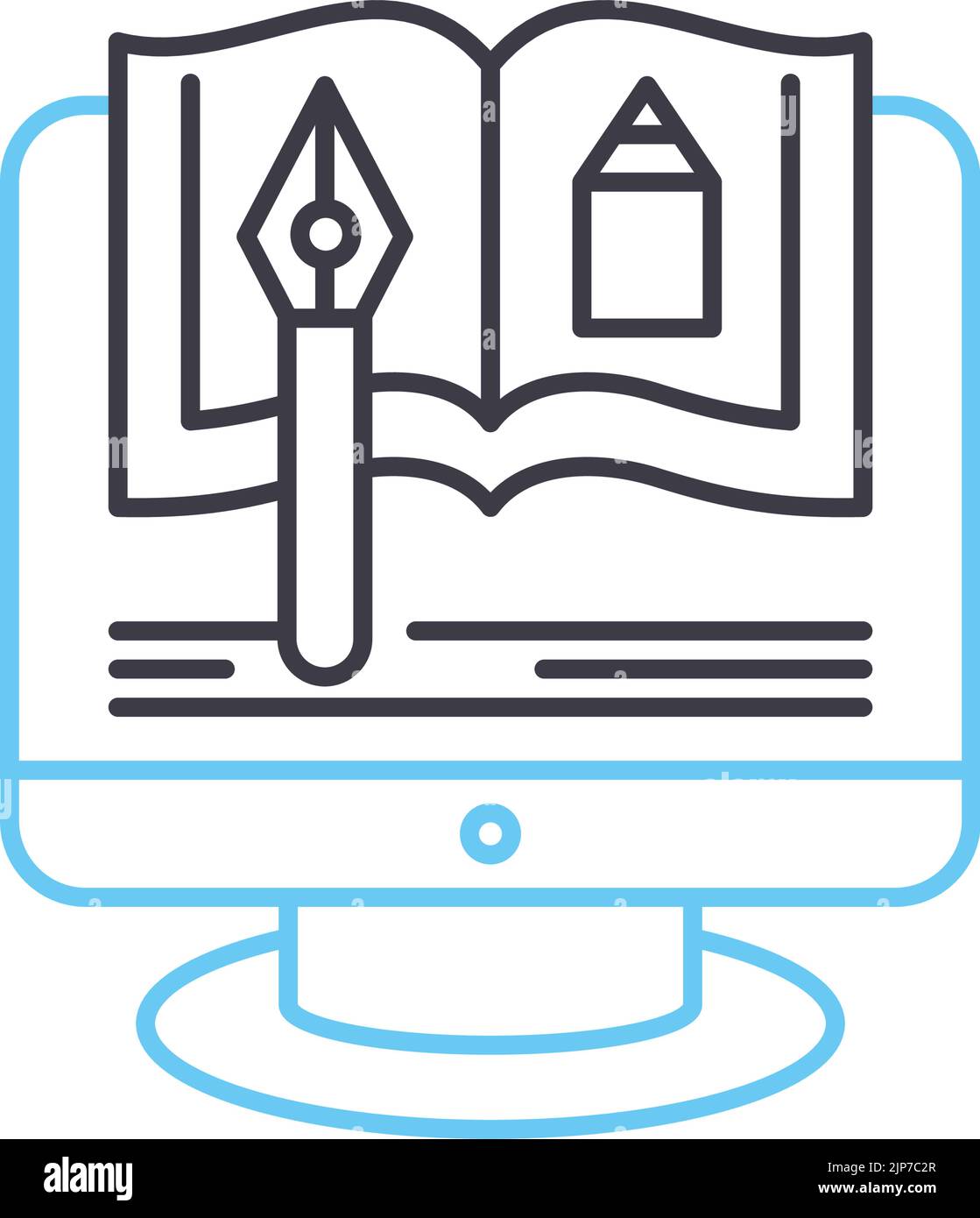 courses line icon, outline symbol, vector illustration, concept sign ...