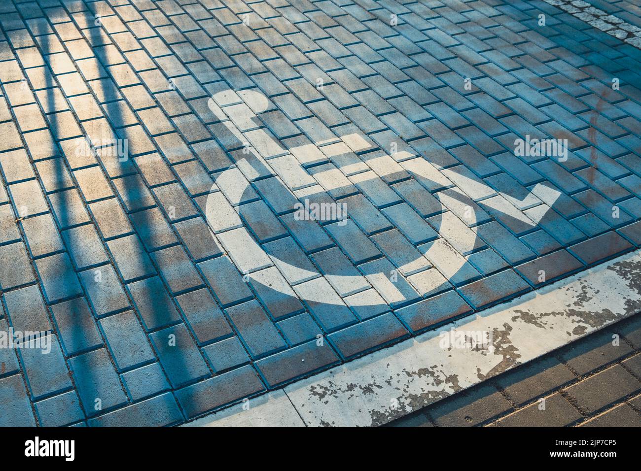 Handicapped parking bay. Reserved parking sign for disabled spaces ... Handicapped parking bay. Reserved parking sign for disabled spaces ...