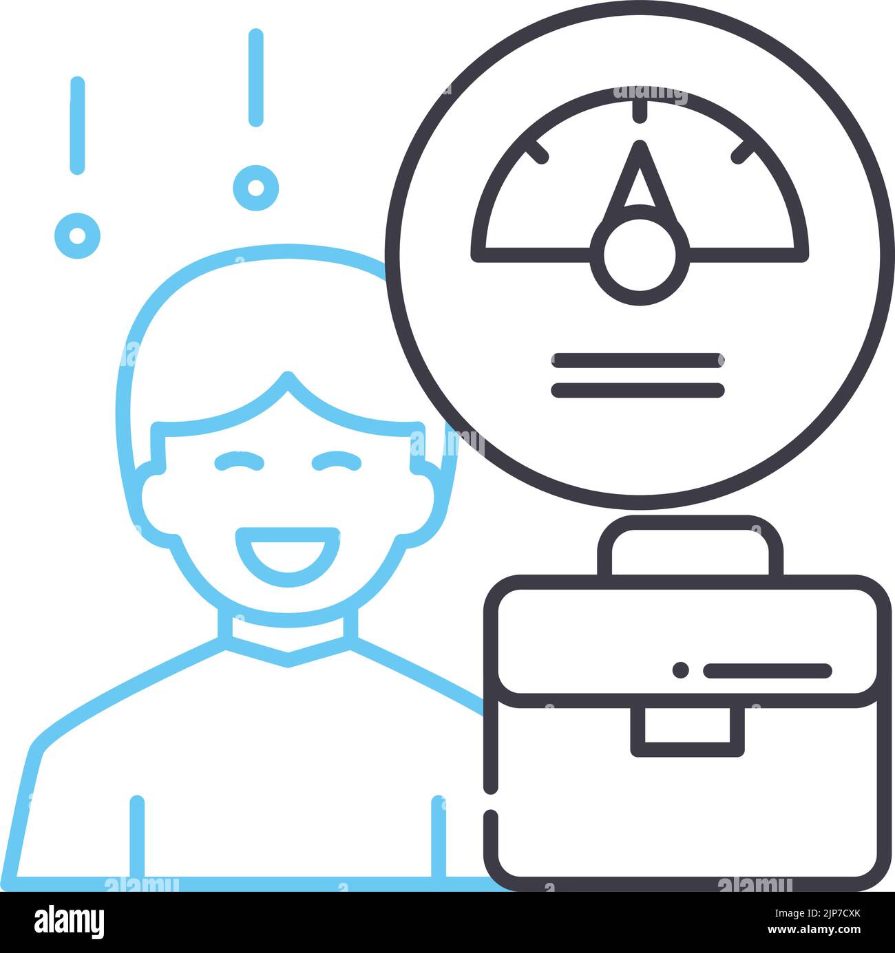 fast work line icon, outline symbol, vector illustration, concept sign ...