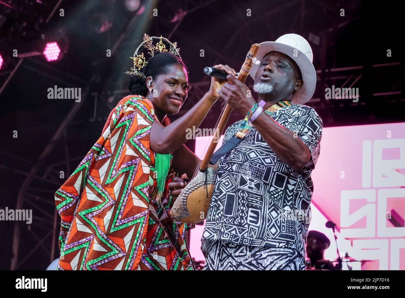 L-R British-Nigerian singer and lyricist and lead vocalist Eno Williams ...