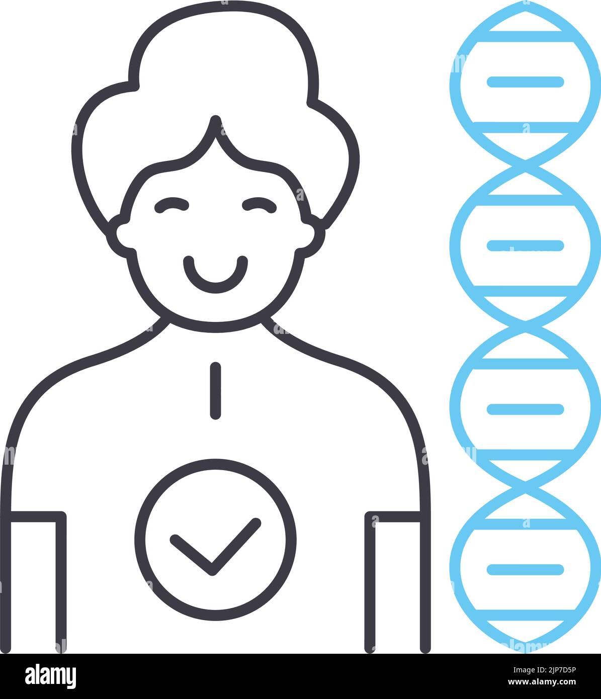 White line dna symbol icon Cut Out Stock Images & Pictures - Alamy