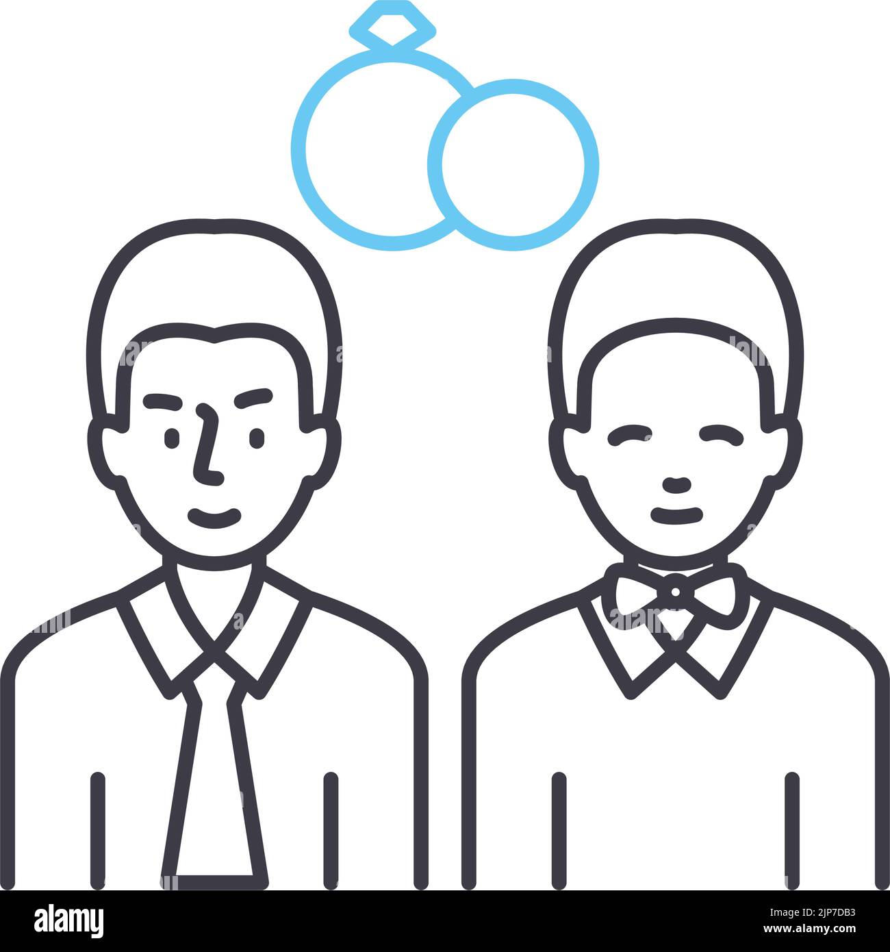 family status line icon, outline symbol, vector illustration, concept ...