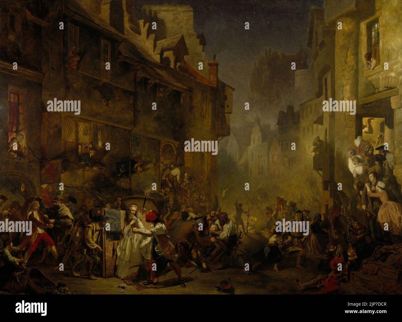 The Porteous Mob James Drummond Stock Photo - Alamy