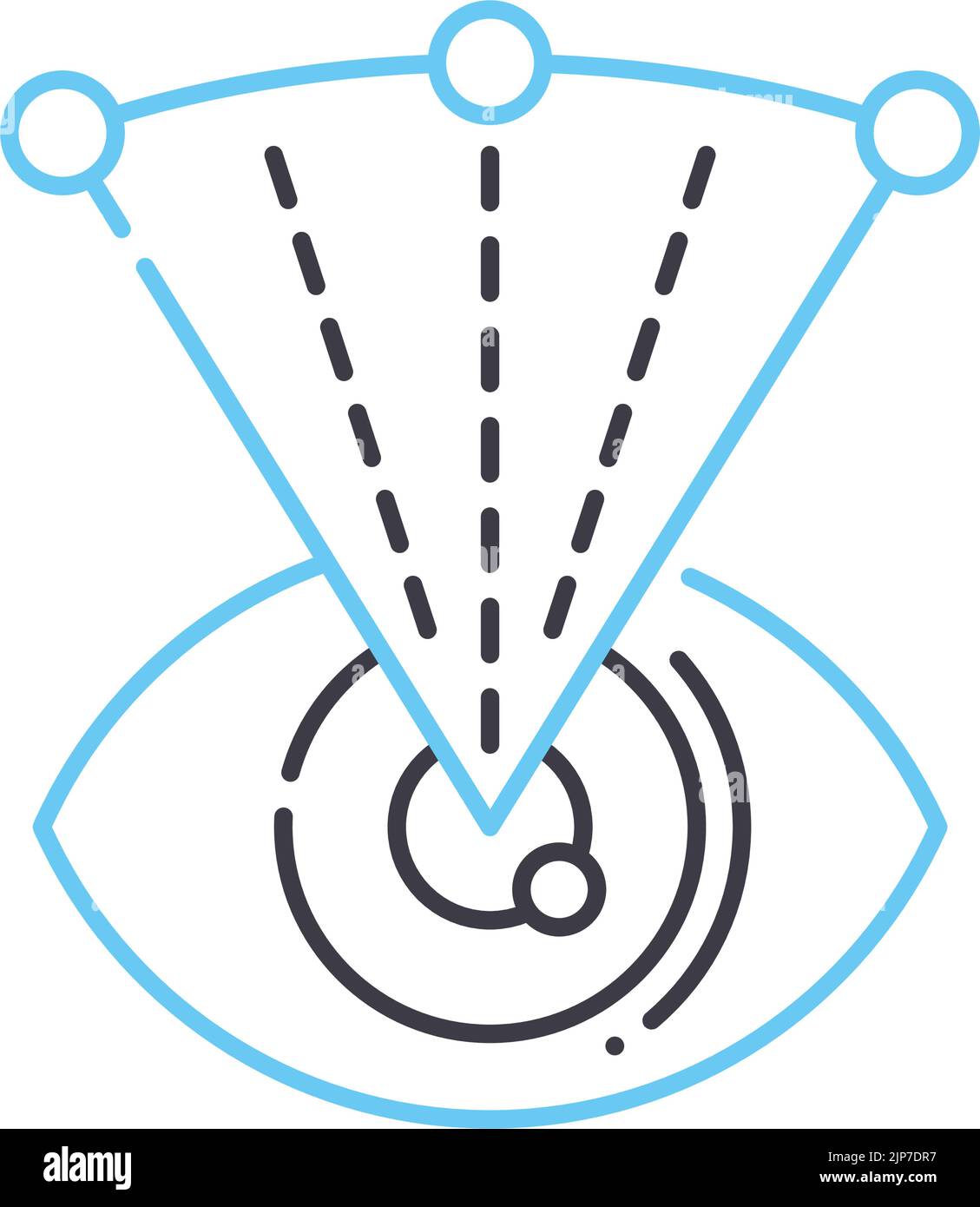 business vision line icon, outline symbol, vector illustration, concept sign Stock Vector Image ...