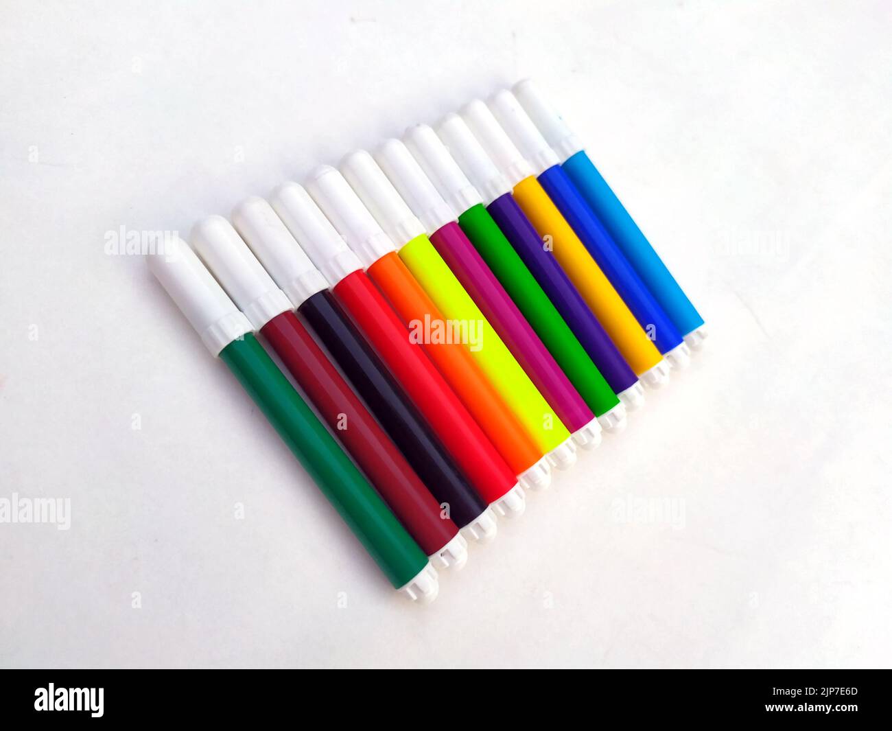Multi Colored Marker Isolated on White Background Stock Photo - Alamy
