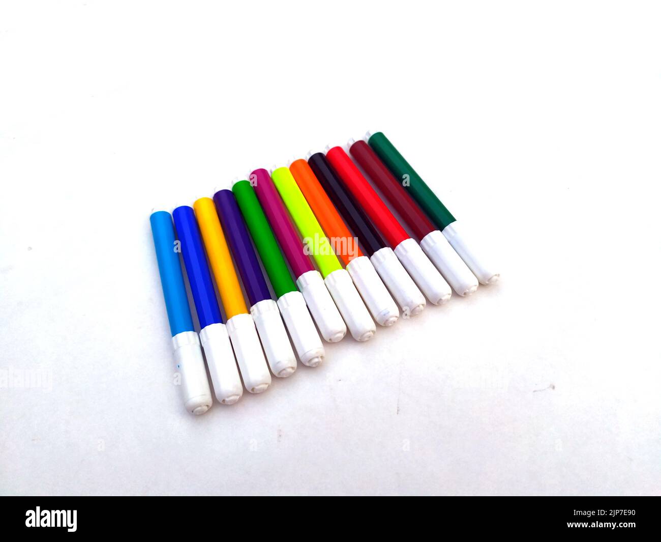 Multi Colored Marker Isolated on White Background Stock Photo - Alamy