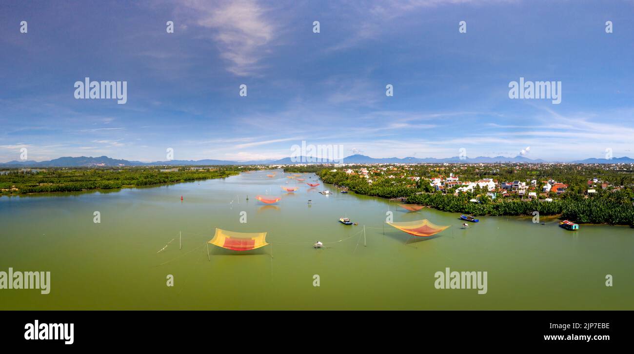 Cua Dai fishing, a typical cultural feature of the Thu Bon river region ...