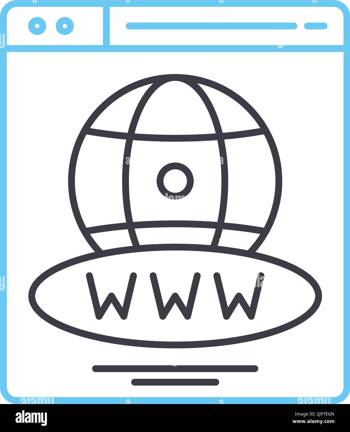 domain line icon, outline symbol, vector illustration, concept sign ...