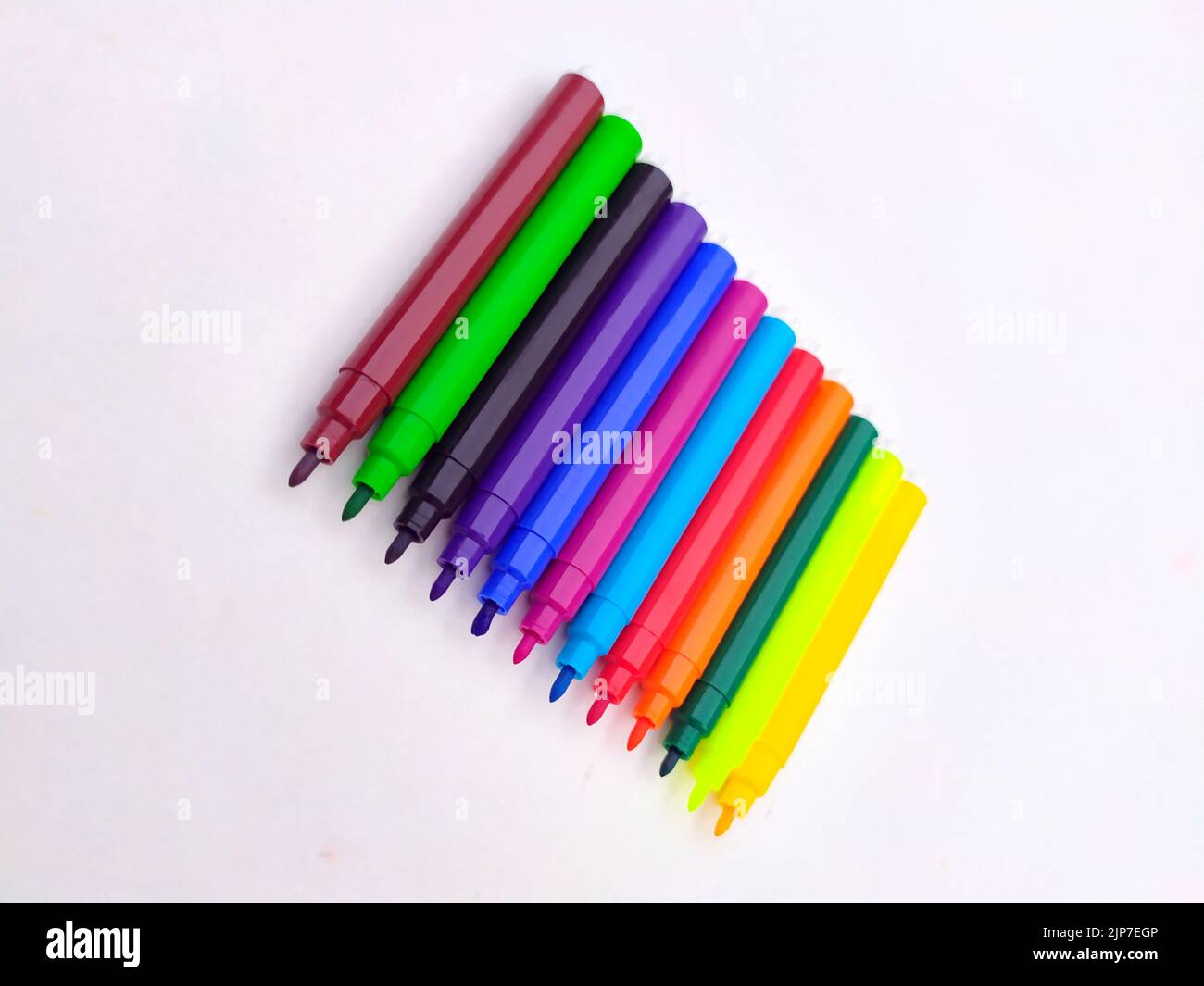 colorful marker isolated on white background Stock Photo - Alamy