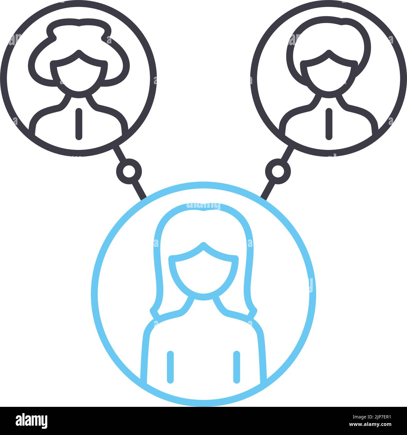 Connection Line Icon Outline Symbol Vector Illustration Concept Sign Stock Vector Image And Art