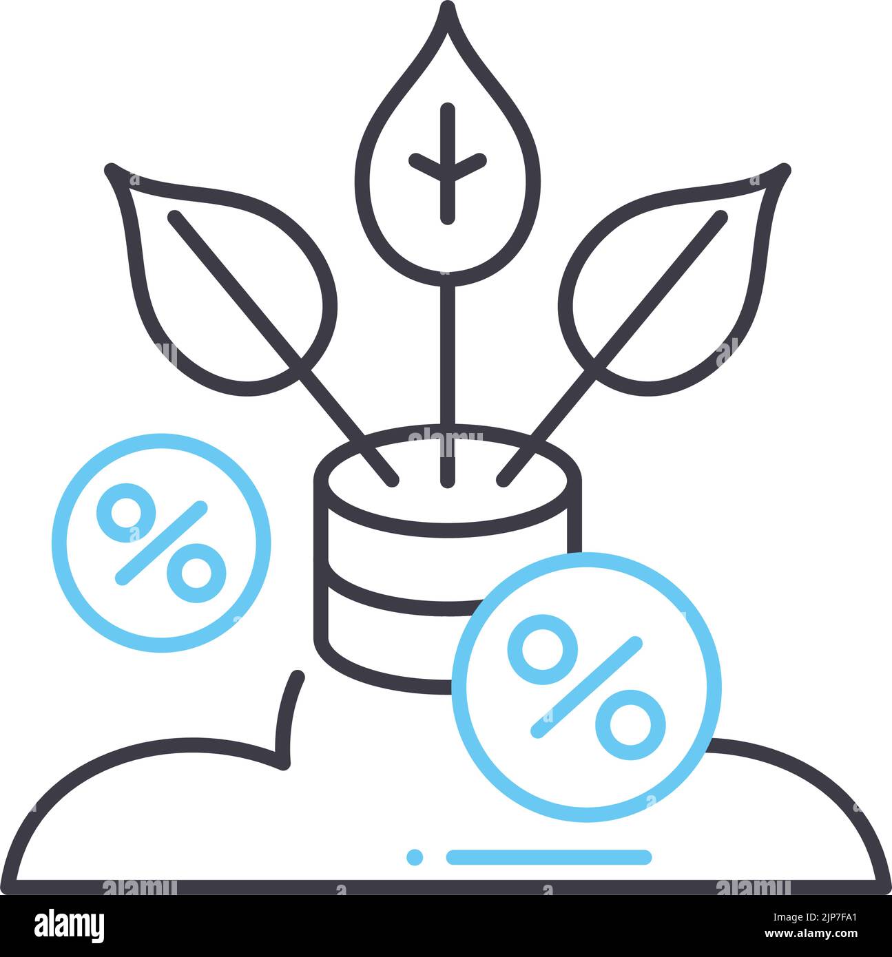 dividend line icon, outline symbol, vector illustration, concept sign ...