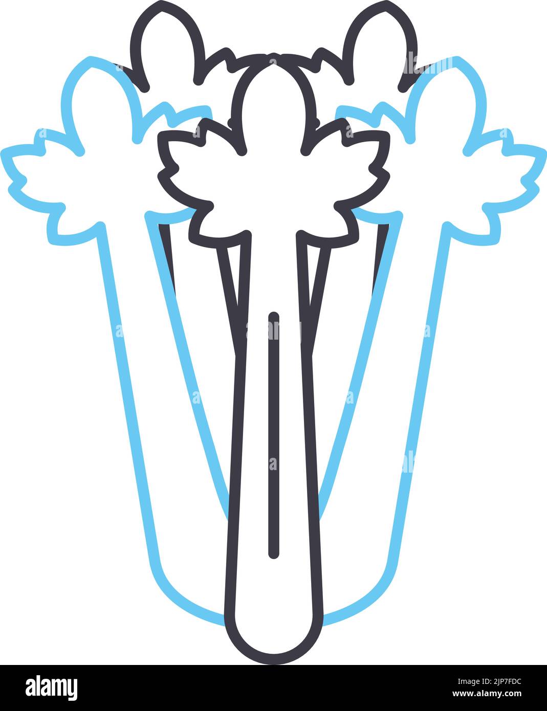 celery line icon, outline symbol, vector illustration, concept sign ...