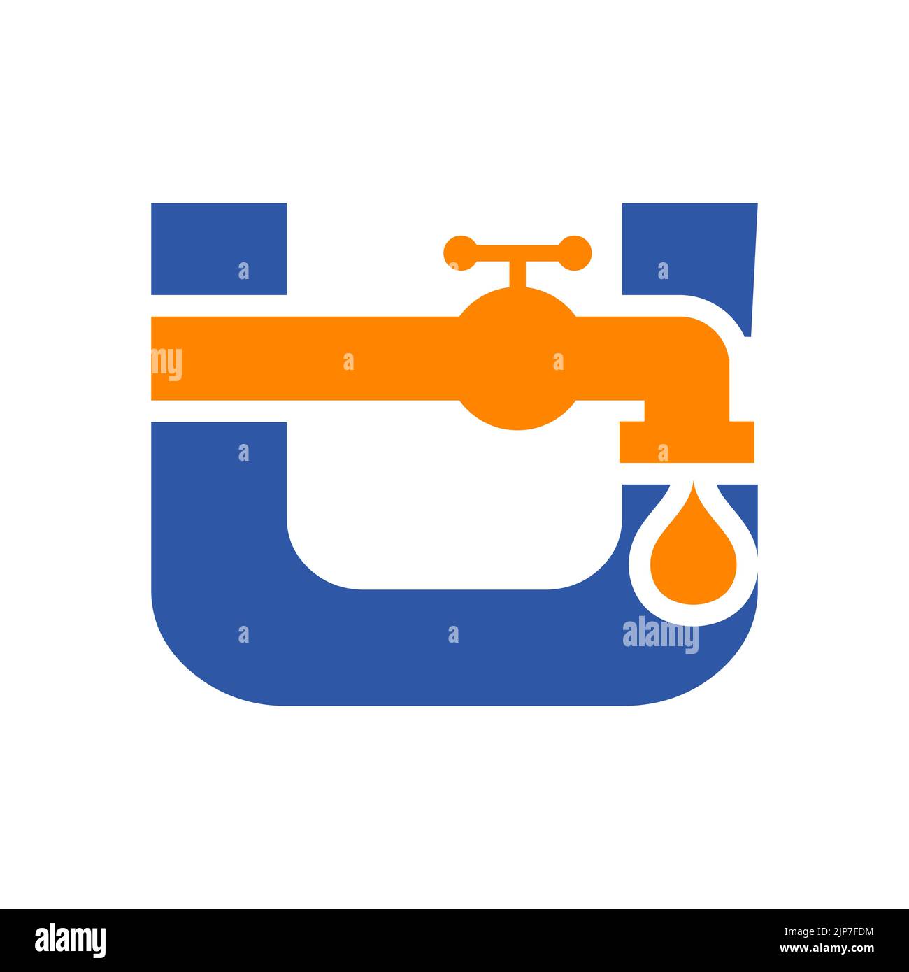 Letter U Plumber Logo Design. Plumbing Water with Letter U Logo ...