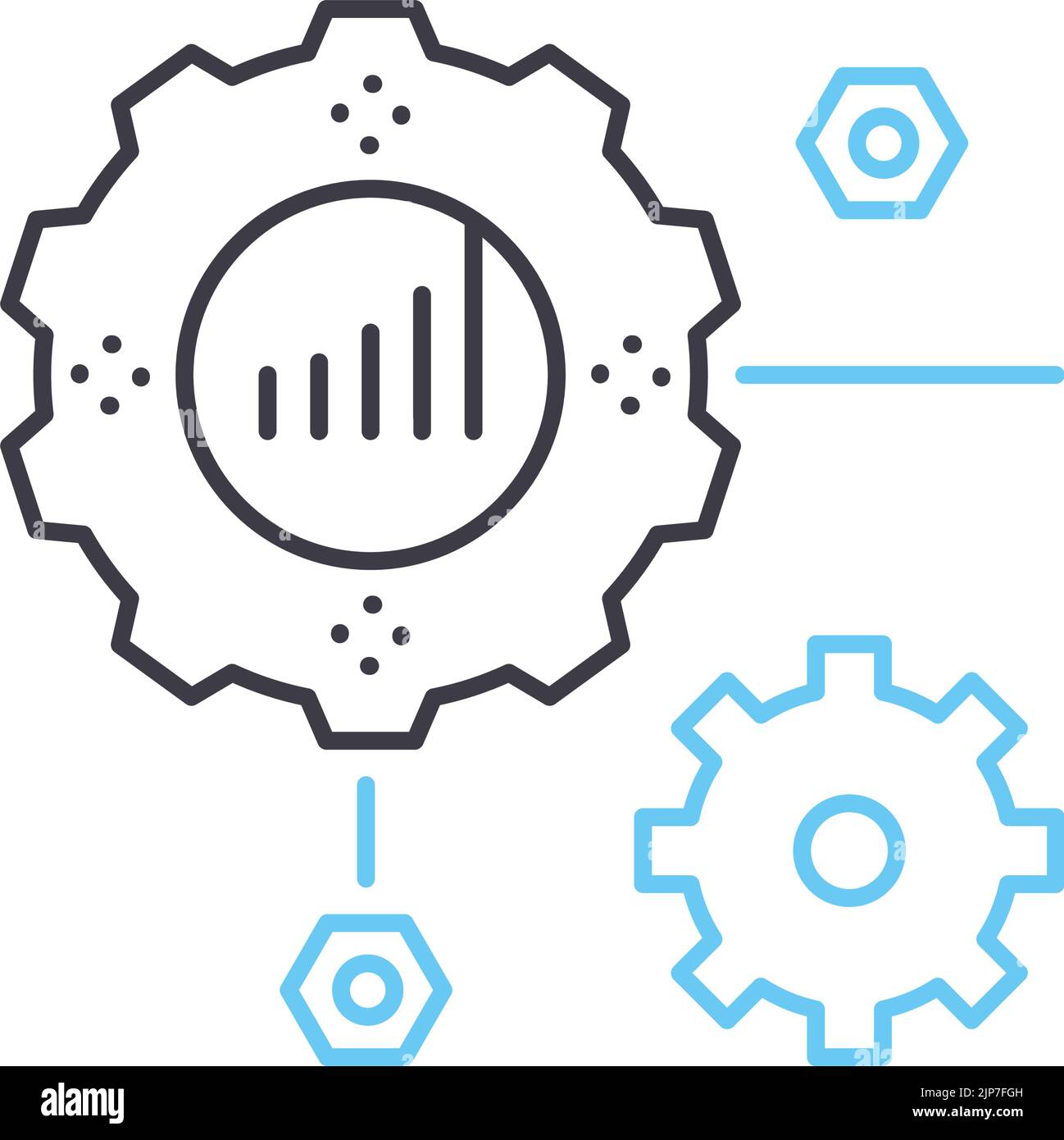 development environment line icon, outline symbol, vector illustration ...