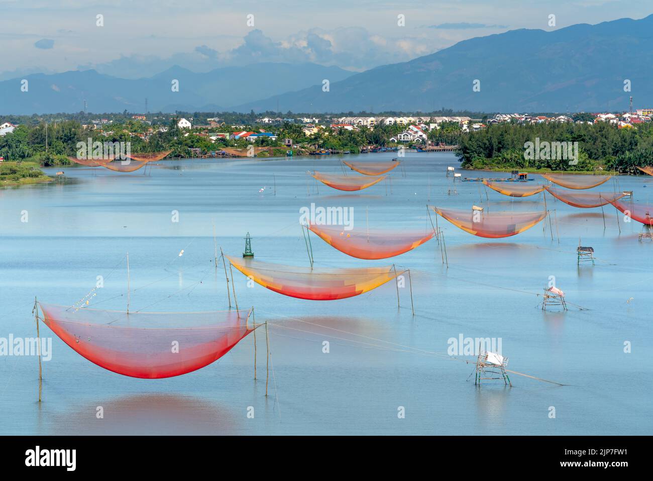 Cua Dai fishing, a typical cultural feature of the Thu Bon river region ...